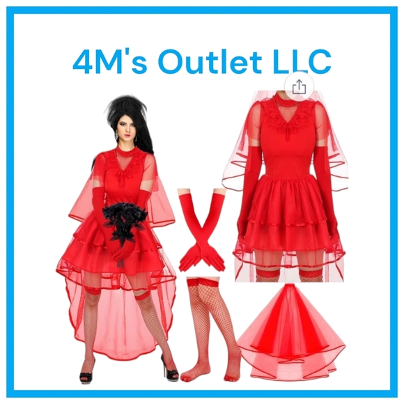 Dresses | Red Costume Dress With Accessories | Poshmark